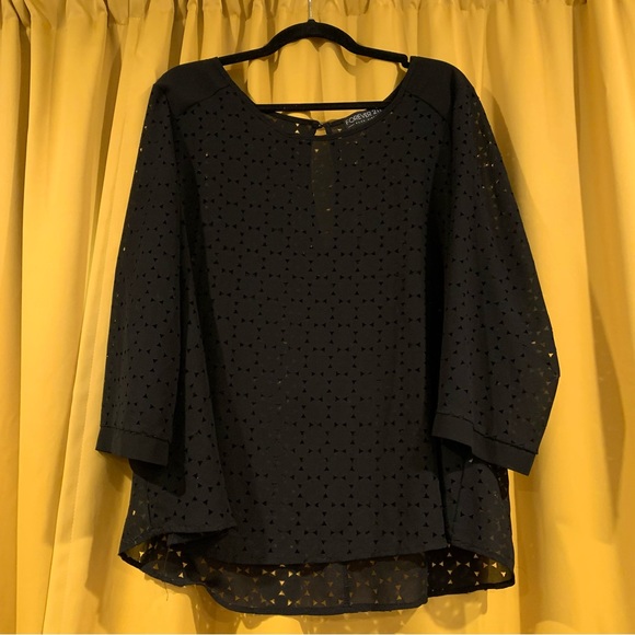 Forever 21 | Tops | Cut Out Pattern Sheer Plus Blouse | Poshmark